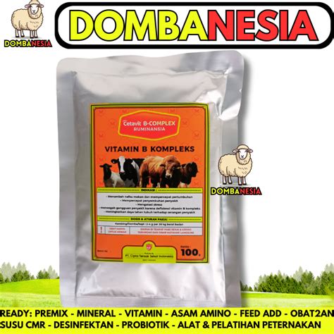 Jual Cetavit B Kompleks Ruminansia 100 Gram Vitamin B Complex Napsu