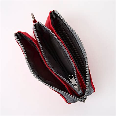 Carnaby Wallet In Scarlet Recycled Nylon Ripstop Roka London