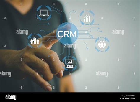 Crm Customer Relationship Management Automation System Software Business Technology On Virtual