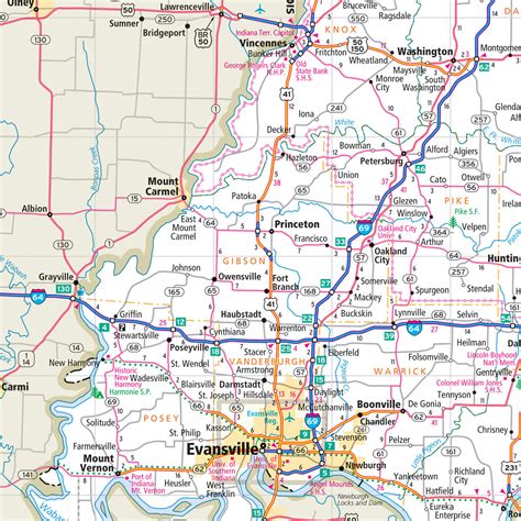 Road Map Of Indiana With Cities