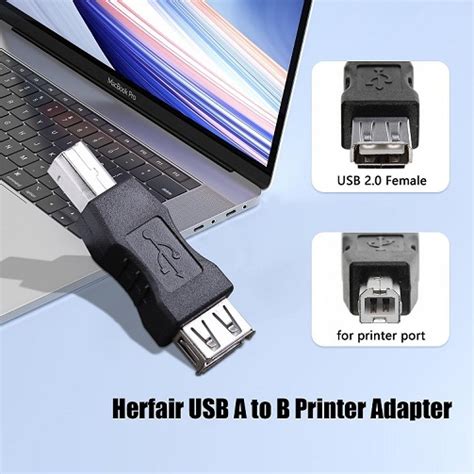 Jual Converter Usb Printer To Usb Type A Female Socket Adapter Plug B Konverter Usb Printers