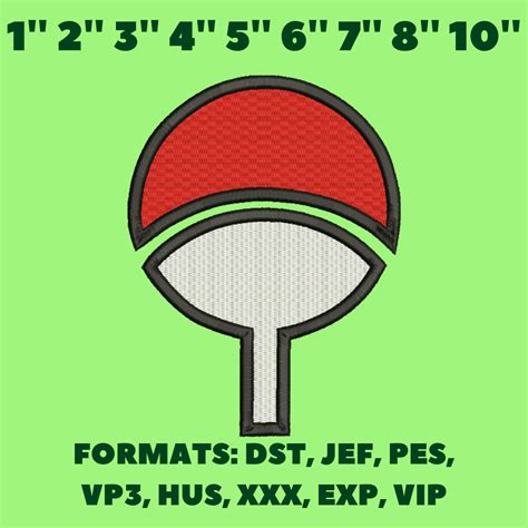 Logo Uchiha Embroidery Design File Anime Embroidery Design Inspire Uplift