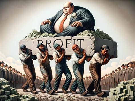 Premium Photo Poor Working Class People Carrying Heavy Load With Fat Man In Suit And Piles Of