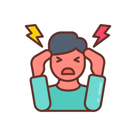 Headache Icon In Vector Illustration 27276994 Vector Art At Vecteezy