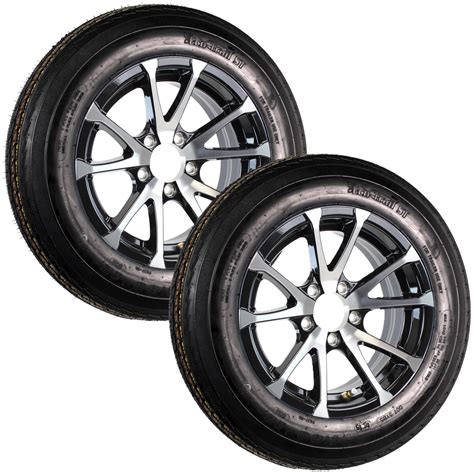 Ecustomrim 2 Pack Trailer Tire On Aluminum Rim 4 80 12