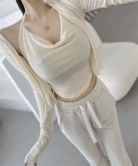 은근섹시 드레이프 나시 가디건 Set 에이블리