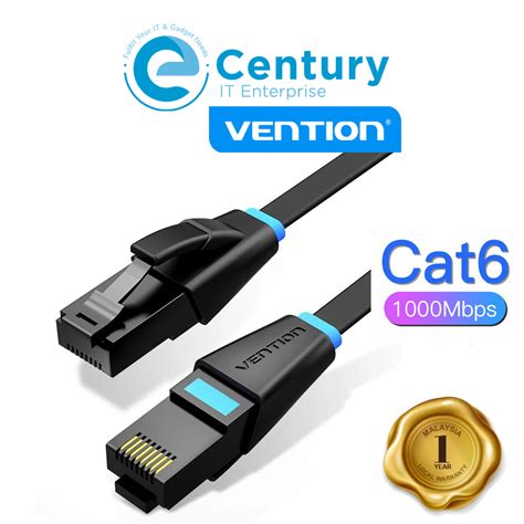 Vention Cat 6 Ultra Flat Ethernet Lan Cable 10m E Century It Enterprise