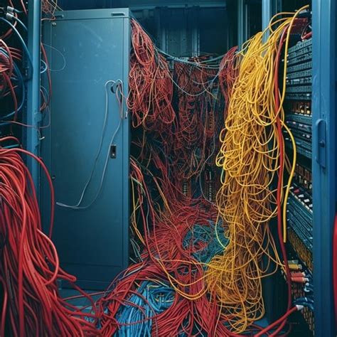 Free Tangled Cable Mess Image Technology Server Cables Download