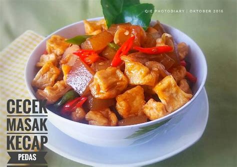 Resep Cecek Kulit Sapi Masak Kecap Pedas Oleh 🍃 Qie Cookpad