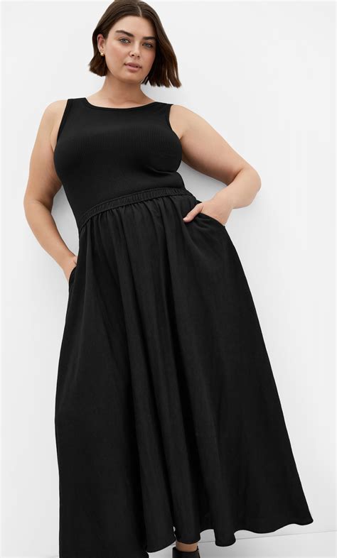 Womens Plus Size Gigi Maxi Black Dress
