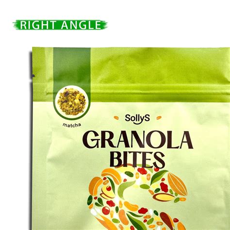 Custom Printed Stand Up Pouch Ziplock Reusable Packaging Bag Granola