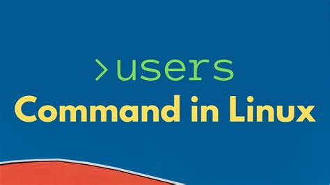 users command in linux youtube