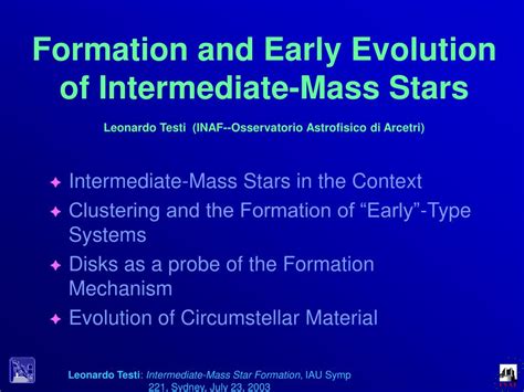 Ppt Formation And Early Evolution Of Intermediate Mass Stars