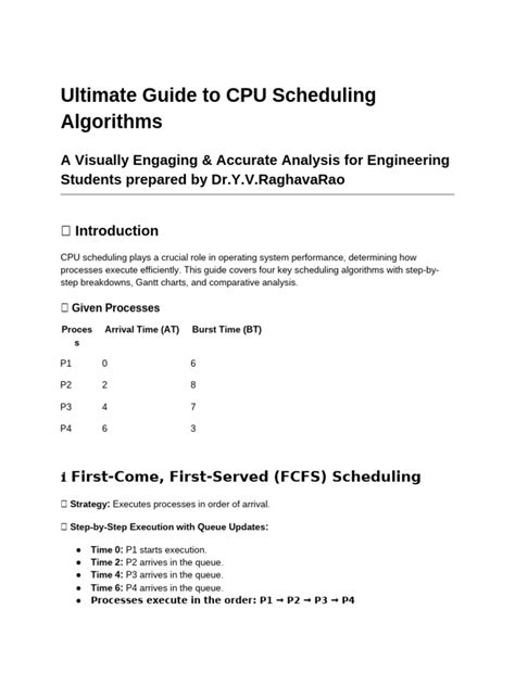 Cpu Scheduling Algorithms Dr Yvrr Pdf Scheduling Computing Applied Mathematics