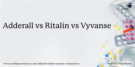 Adderrall Ritalin Vyvanse Comparison Adhd Medication Guide