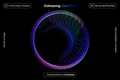 Data Flow Vector Bundle A Technology Illustration By Colorpong