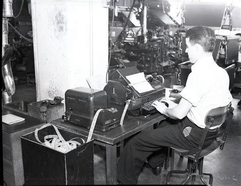 Photos Of People Working At A Teletype Machine · Decatur Public