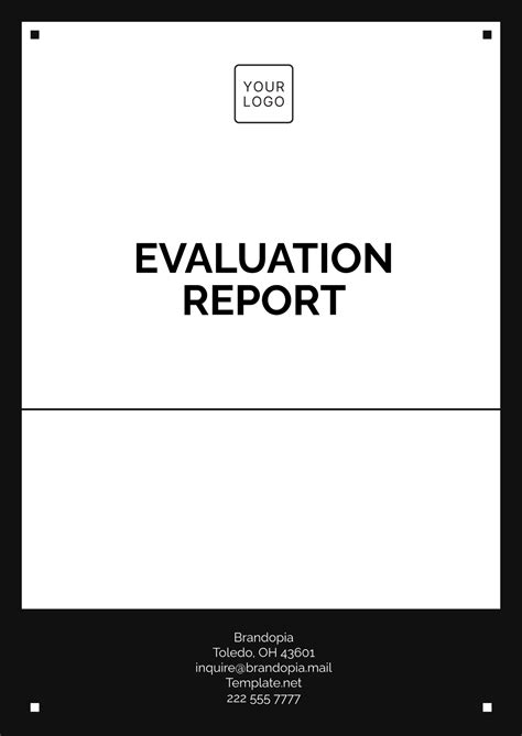 Free Evaluation Report Template To Edit Online