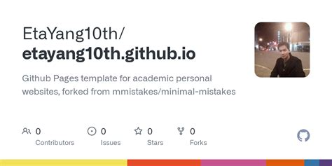 Github Etayang10th Github Pages Template For