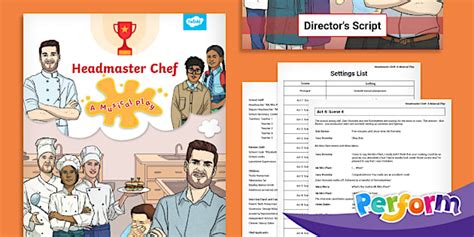 👉 Headmaster Chef Directors Script Twinkl