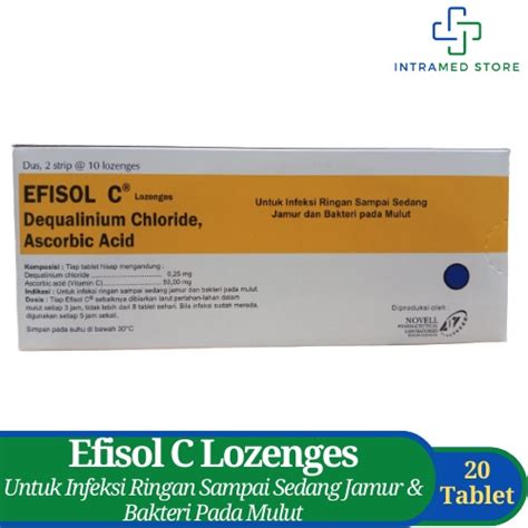 Jual Efisol C Lozenges Box Isi 20 Tablet Obat Antiseptik Mulut Shopee Indonesia