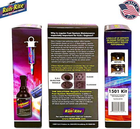 Run Rite Kit De Mantenimiento Preventivo Gdi Limpiador De Sistema De