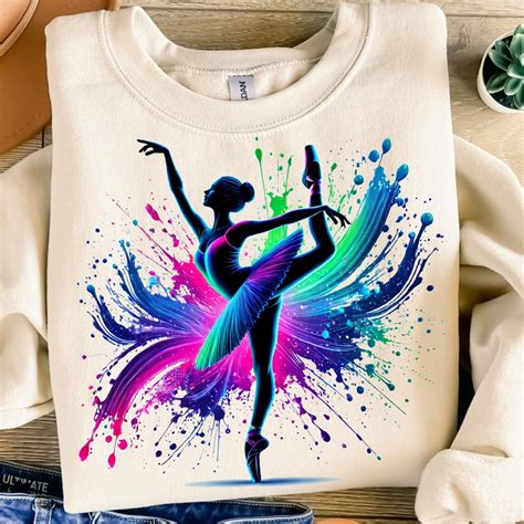 Ballerina Png Sublimation Design Ballet Dancer Png Iridescent Dancer