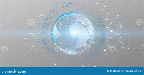 3d Rendering Data Earth Globe Isolated On A Background Stock