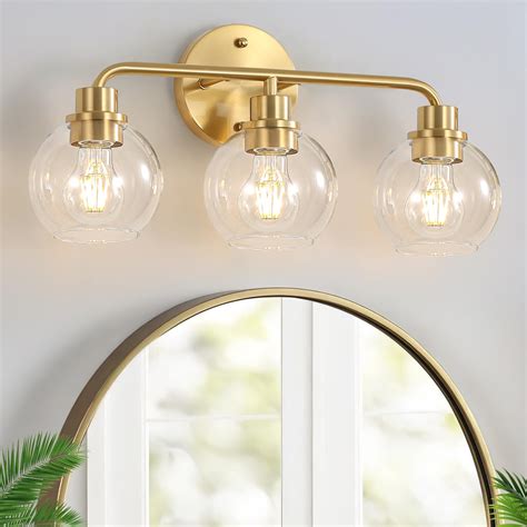 Bathroom Light Fixtures Gold Vanity Light 3 Light Wall Sconces Lighting