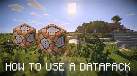 How To Use A DataPack On Minecraft YouTube
