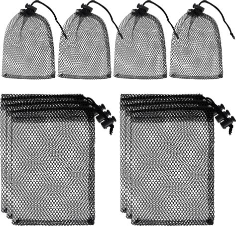 6pcs Small Mesh Drawstring Bags 7 87 × 5 9 Inch Nylon Mesh Bag Mesh Bags With Cord