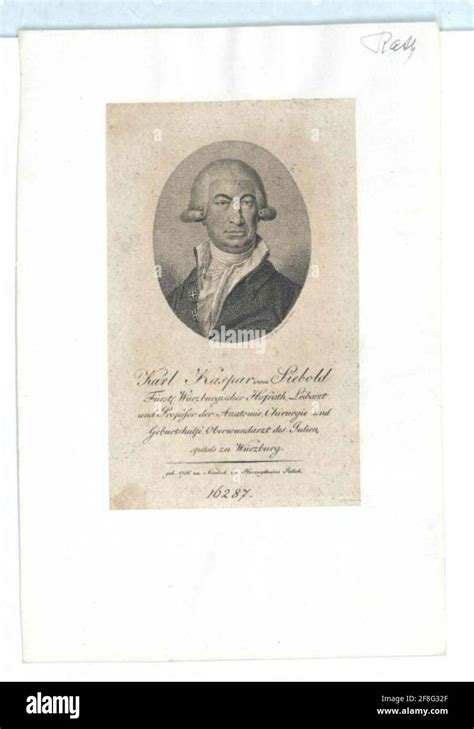 Siebold Karl Kaspar Of Stecher Laurenz Johann Daniel 1770 Stock