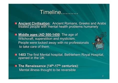 Mental Health Historical Timeline Pdf