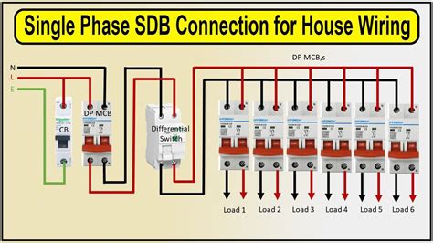 How To Make Single Phase Sdb Connection For House Wiring Single Phase Distribution Board