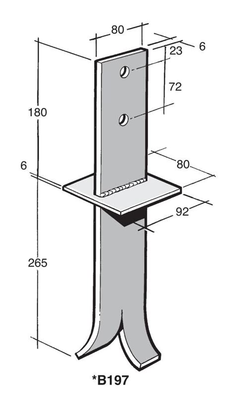 Bowmac Bracket B197 Post And Bearer Gfc Fasteners And Construction Products