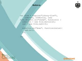 Nodebot Arte De Controlar Arduino Javascript Ppt