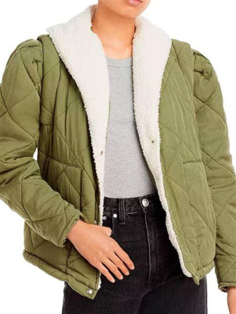 Stargirl Season 3 Brec Bassinger Quilted Green Jacket Hollywood