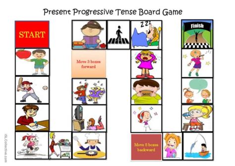 9 Present Continuous Progressive Tense Board Game Speaki