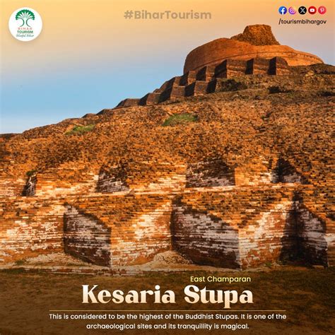 The Kesaria Stupa Located In East Champaran Dates Back To The 3rd