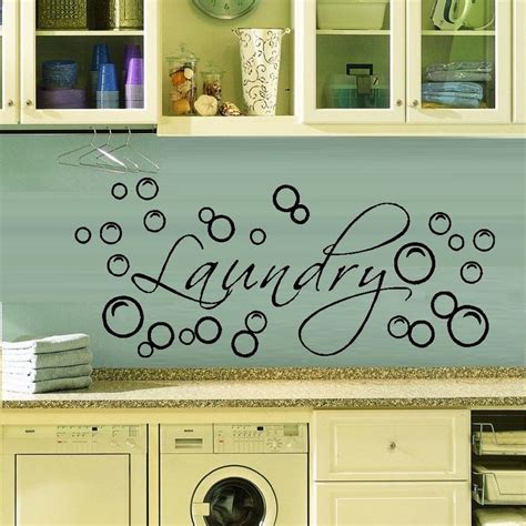 Decal ~ Laundry With Bubbles 3 Wall Decal Home Decor 12 X 28