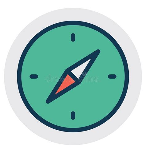 Pointer Compass Isolated Vector Icon That Can Easily Modify Or Edit