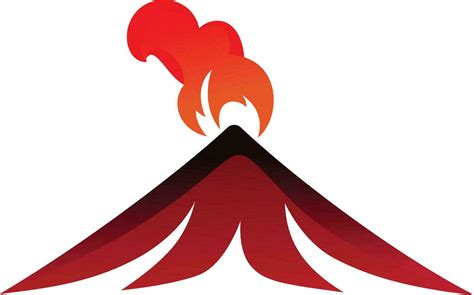 Active Volcano Logo Template Stock Vector Illustration Volcanoes Stock