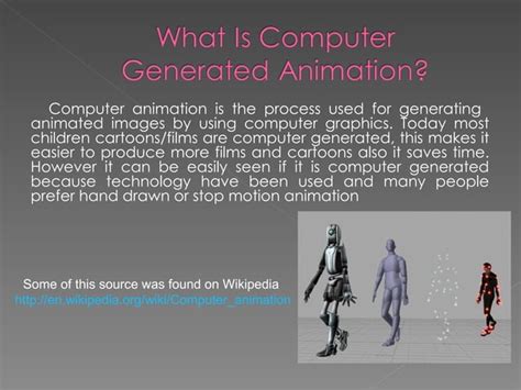Computer Generated Animation Ppt Computer Animation Computer Software And Applications