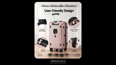Wanderlite 28 Trunk Luggage Suitcase Travel 5 Wheels Type C Port Tsa