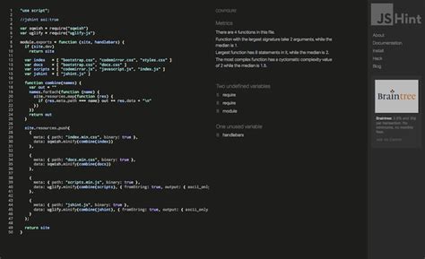 New Jshint Website