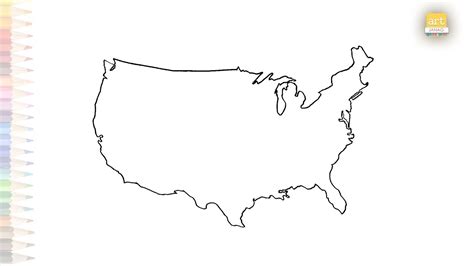 Usa Map Outline Sketch