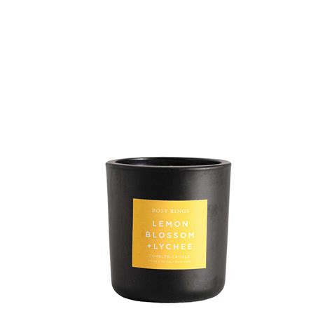 Lemon Blossom Boxed Glass Tumbler Candle Rosy Rings