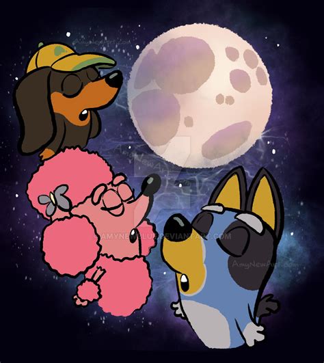Three Bluey Moon By Amynewblue On Deviantart