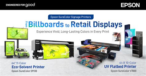 Epson Signage Printers Eco Solvent And Uv Flatbed