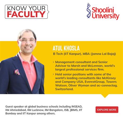 Knowyourfaculty Shooliniuniversity Indian Businesses Iitbombay